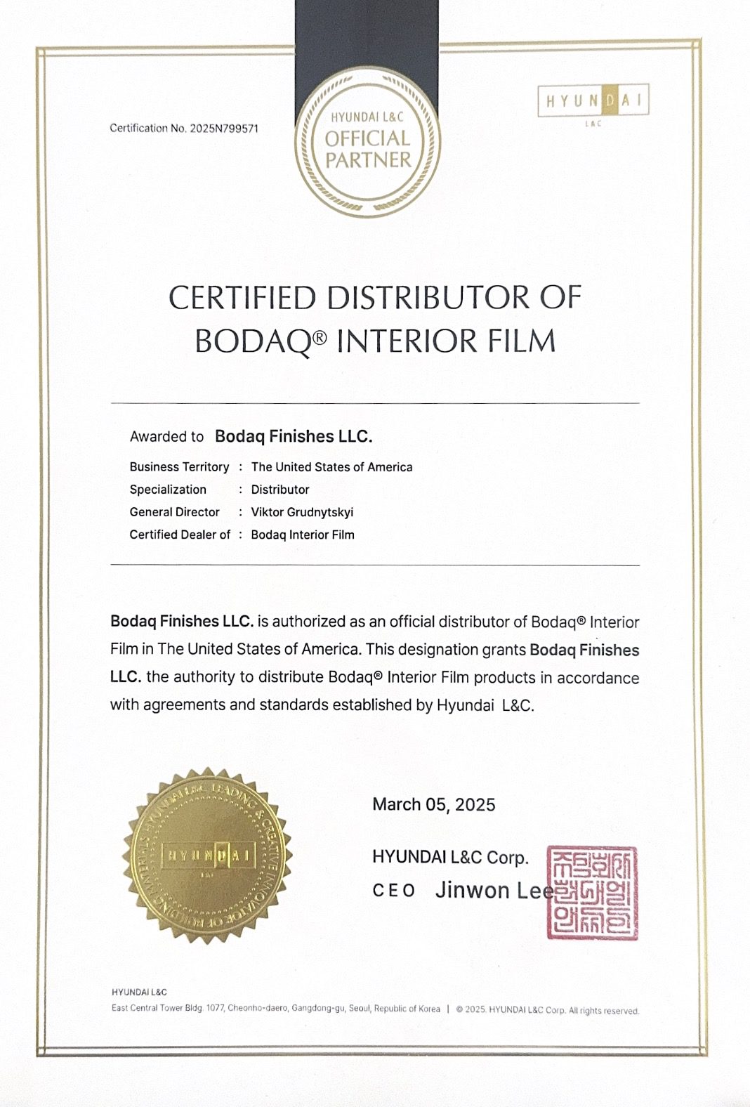 Officially Certified Distributor of Bodaq Interior Film ⋆ Bodaq ...